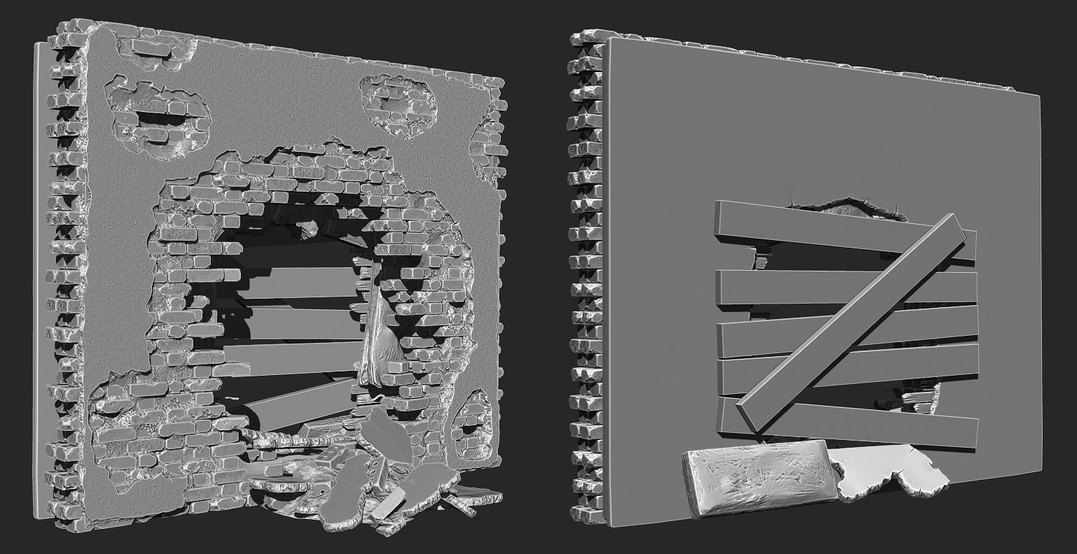 Broken wall — polycount